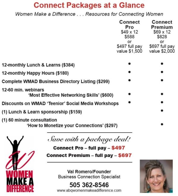 Connect Packages – Women Make a Difference